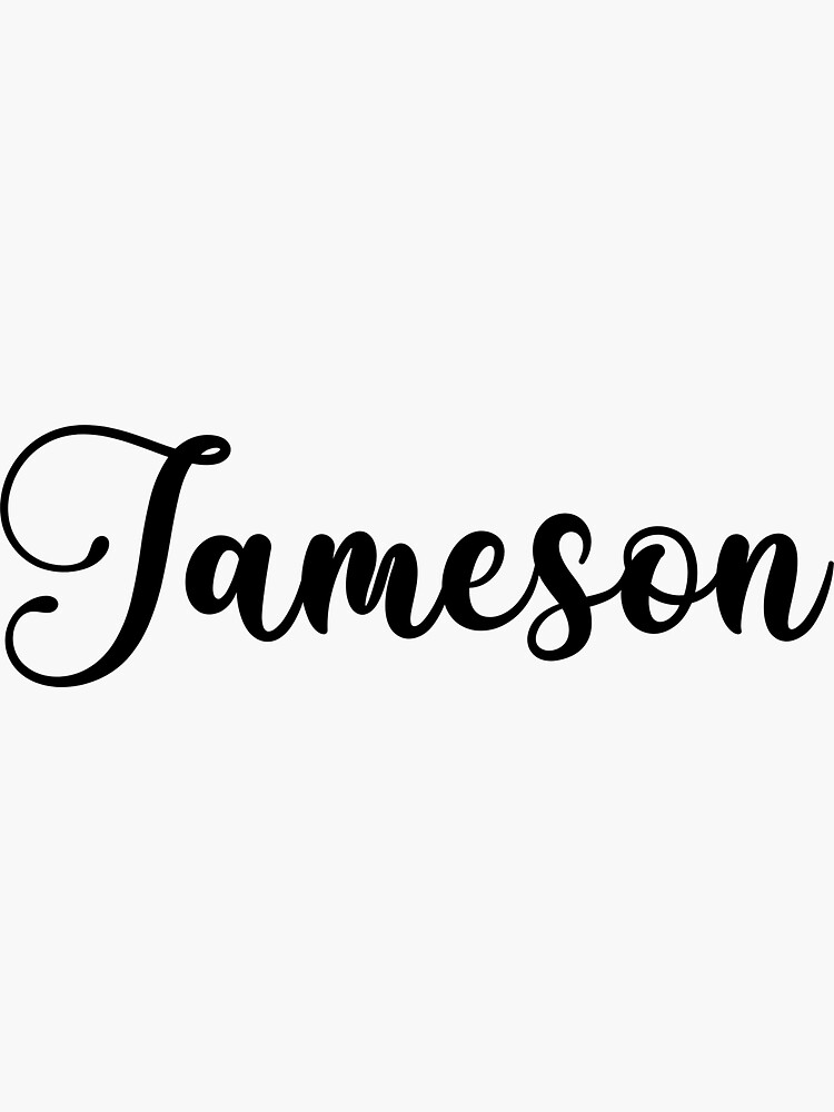 "Jameson Name - Handwritten Calligraphy" Sticker for Sale by ...