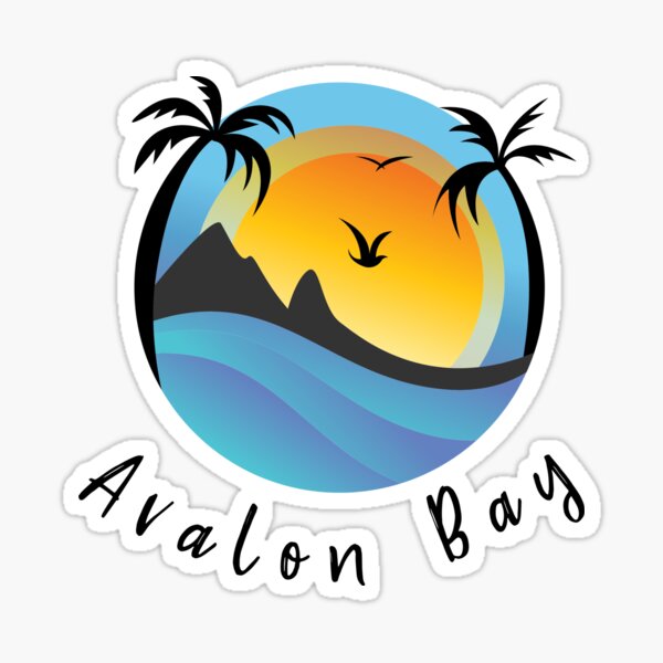 "Mountains of Avalon Bay " Sticker for Sale by Hubby-wify | Redbubble