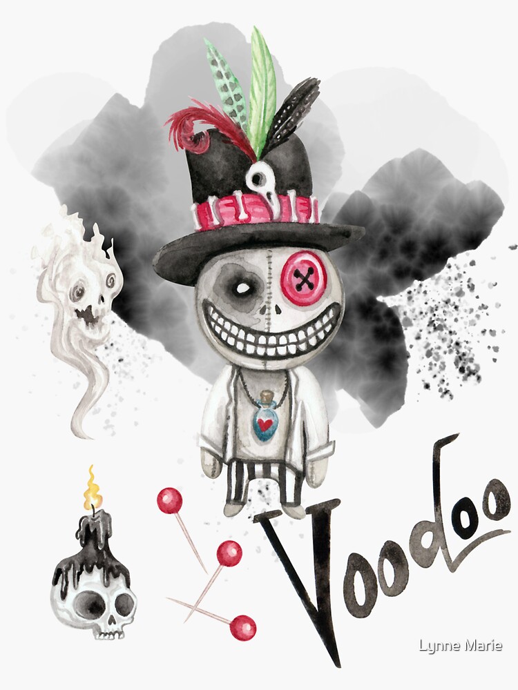 "Halloween Voodoo Boy Doll Wearing a Black Magic Hat and Black and ...