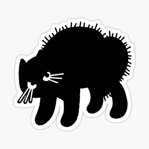 "Angry Fluff" Sticker for Sale by MRGNart | Redbubble