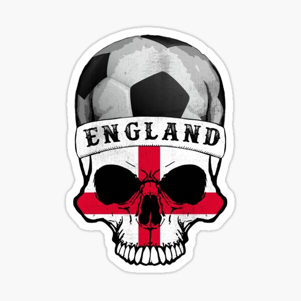 "England Flag Skull Football Soccer 2022 " Sticker for Sale by Tennis-store | Redbubble