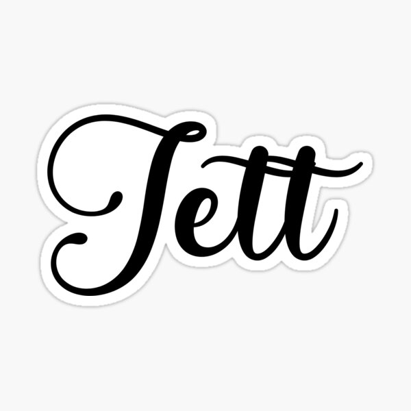 "Jett Name - Handwritten Calligraphy" Sticker for Sale by YelenaStore ...