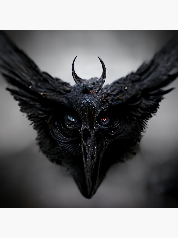 "Scary Raven Art Work" Sticker for Sale by Adilart11 | Redbubble