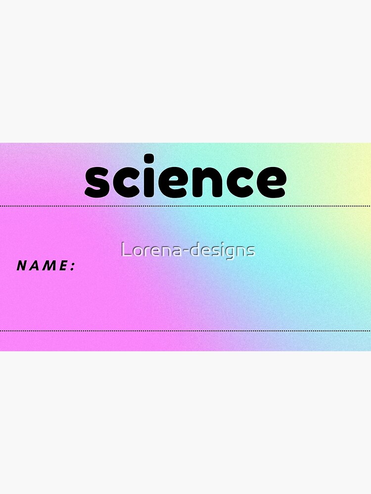 "Science name tag " Sticker for Sale by Lorena-designs | Redbubble