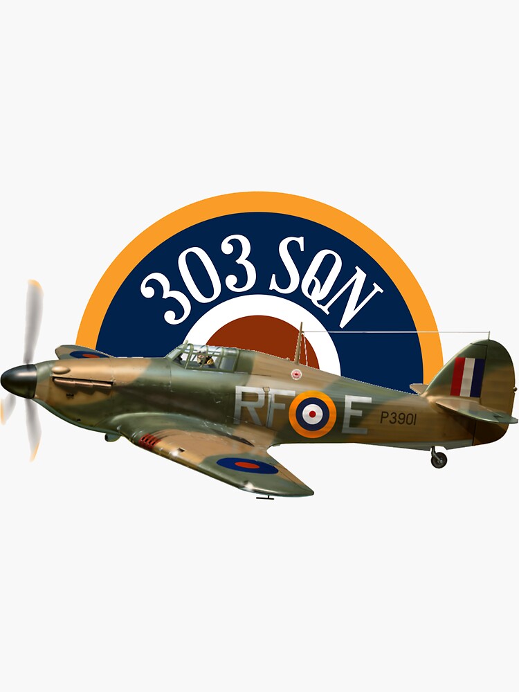 "303 Squadron RAF WW2 Battle of Britain" Sticker for Sale by NCalMT ...