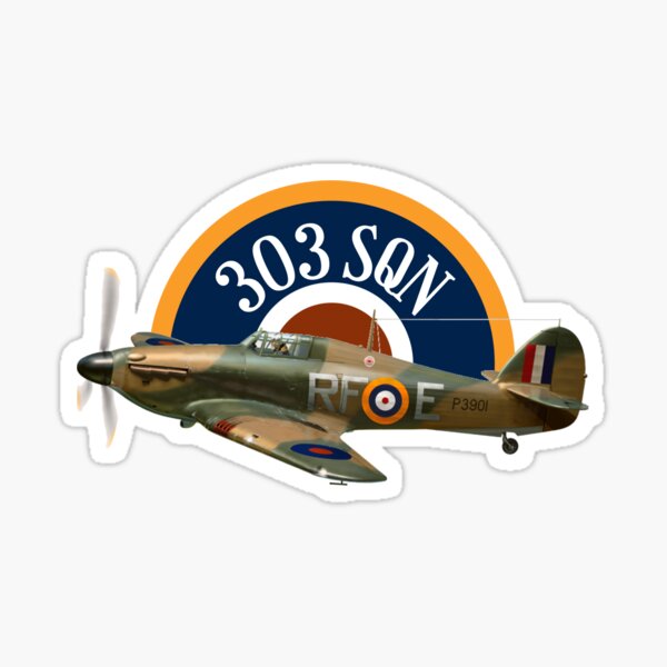 "303 Squadron RAF WW2 Battle of Britain" Sticker for Sale by NCalMT ...