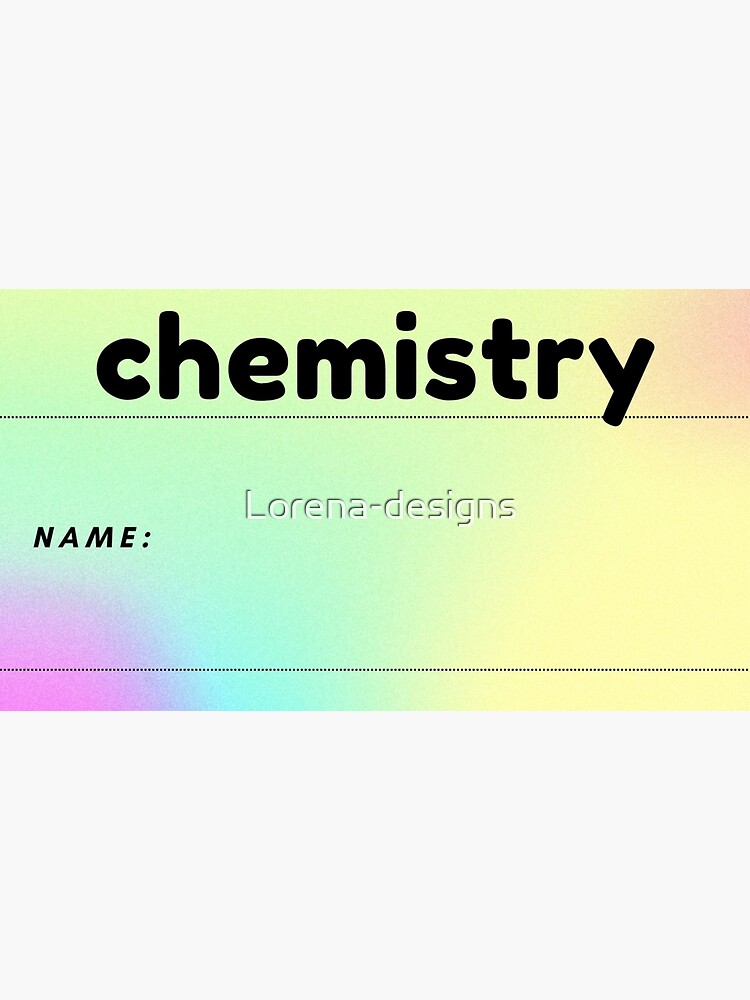 "Chemistry name tag " Sticker for Sale by Lorena-designs | Redbubble