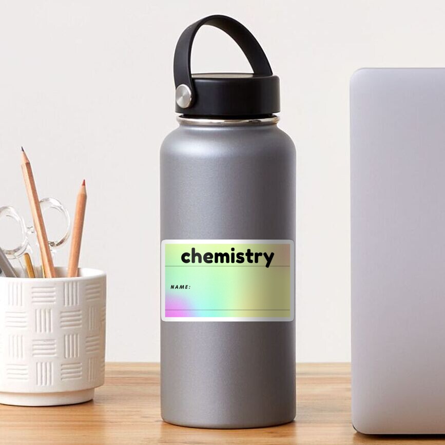 "Chemistry name tag " Sticker for Sale by Lorena-designs | Redbubble
