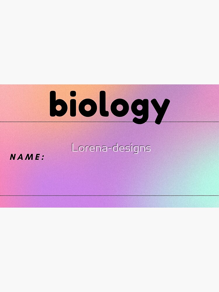 "Biology name tag " Sticker for Sale by Lorena-designs | Redbubble