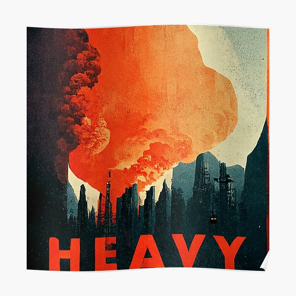 "HEAVY: Abstract Industrial Smoke" Poster for Sale by intergalacticAI ...