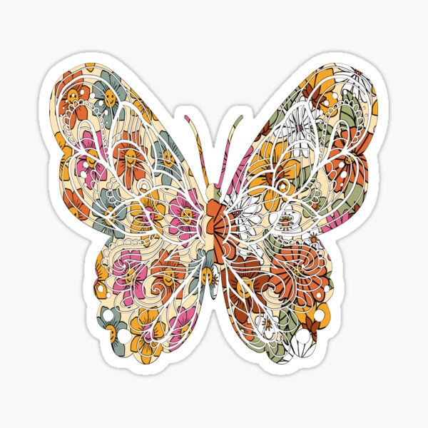 "big colorful pretty butterfly" Sticker for Sale by SpalyShop | Redbubble