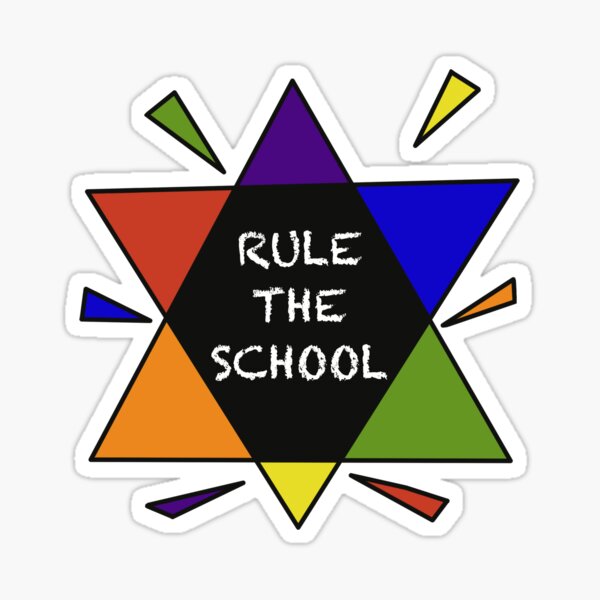 "Rule the school " Sticker for Sale by tfage | Redbubble