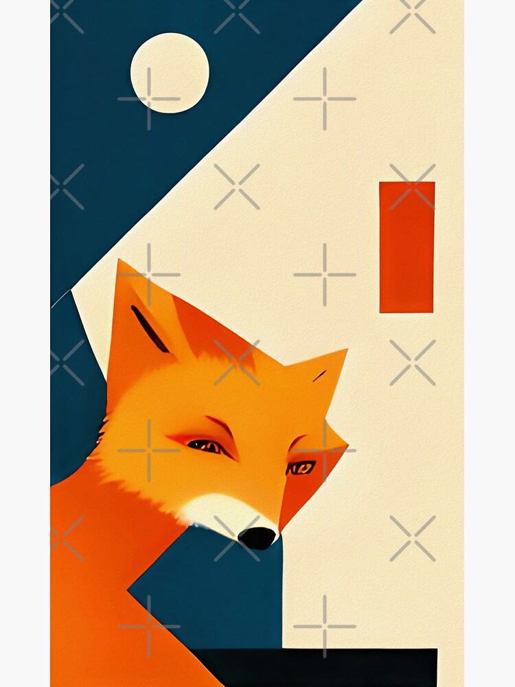 "Funky Fox - Abstract Painting- Urban Design" Sticker for Sale by ...