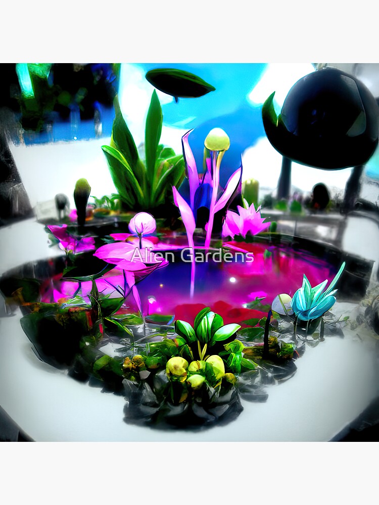 " Alien Garden Flowers - Otherworldly pond with flowers #5 Alien Garden ...