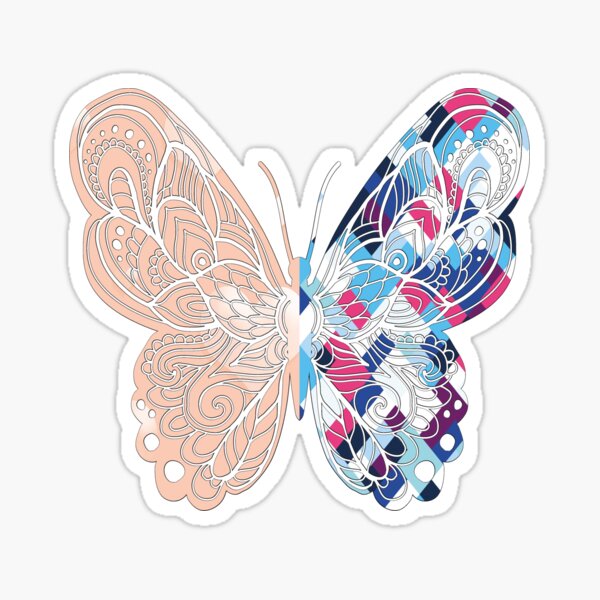 "big colorful pretty butterfly" Sticker for Sale by SpalyShop | Redbubble