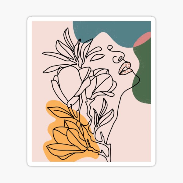 "Woman Line Art" Sticker for Sale by francoiskiley | Redbubble