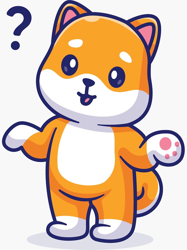 "Cute shiba inu dog confuse" Sticker for Sale by wwelcome | Redbubble