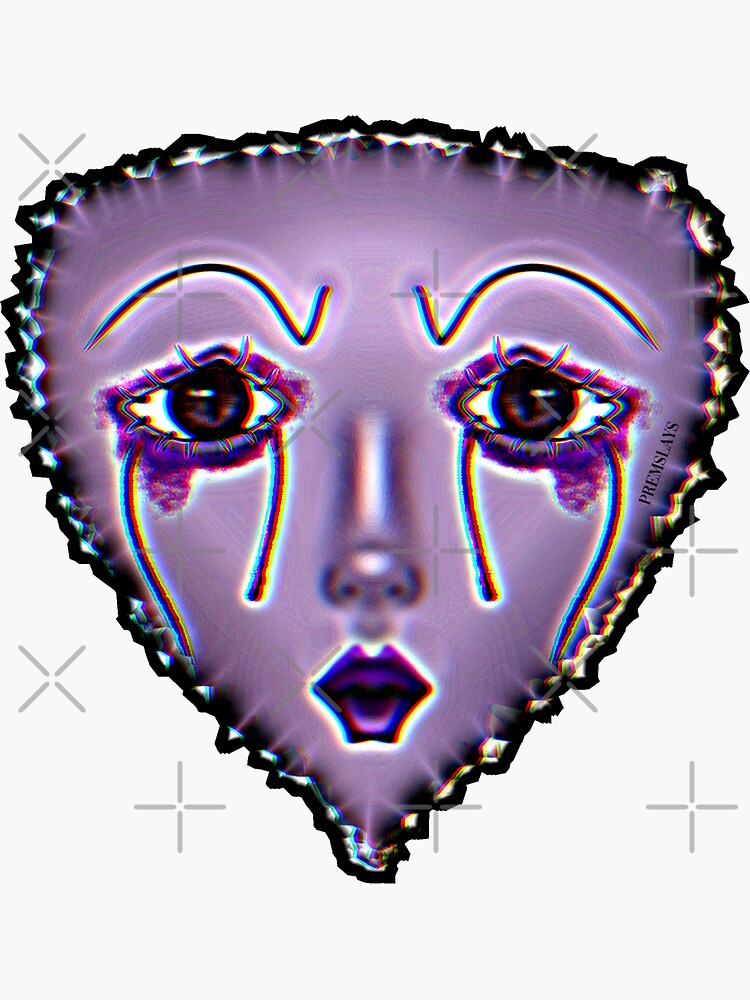 "trippy face" Sticker for Sale by premslays | Redbubble