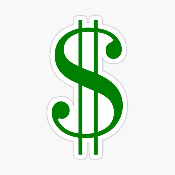 Dollar Sign Stickers | Redbubble