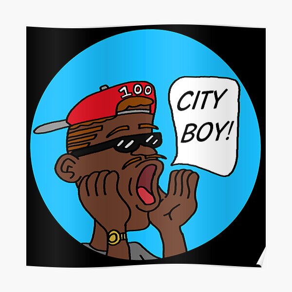 "City Boy Meme Logo" Poster for Sale by OFC-Media | Redbubble