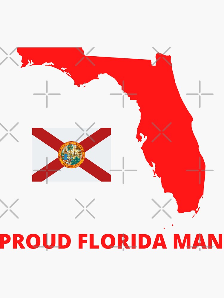 "florida man" Sticker for Sale by cyberyonder | Redbubble