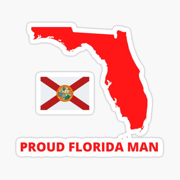 "florida man" Sticker for Sale by cyberyonder | Redbubble