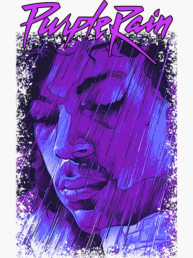 "PURPLE RAIN" Sticker for Sale by FUAD-DESIGNER | Redbubble