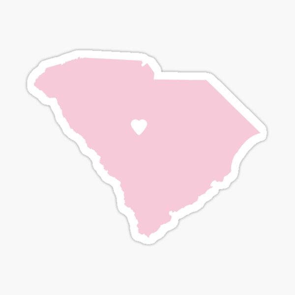 "South Carolina Love in Pink" Sticker for Sale by marenmisner | Redbubble