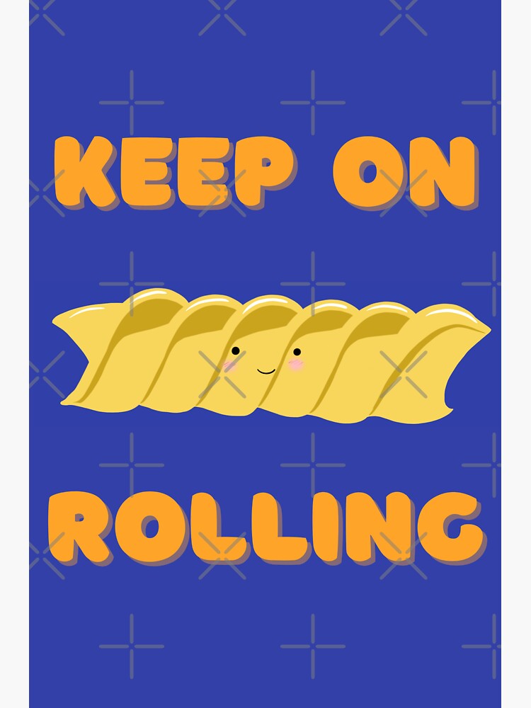 "Keep on Rolling Pasta" Sticker for Sale by SammieDoodleDo | Redbubble