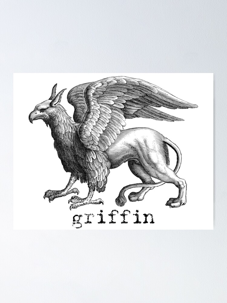 "Griffin Griffon Gryphon | Mythological" Poster for Sale by pxeeyDesign ...