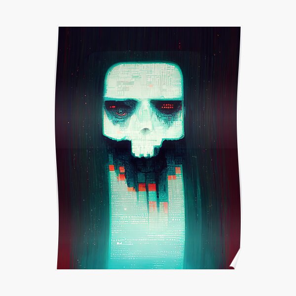 "ASCII art death 1" Poster for Sale by CEVmemories | Redbubble