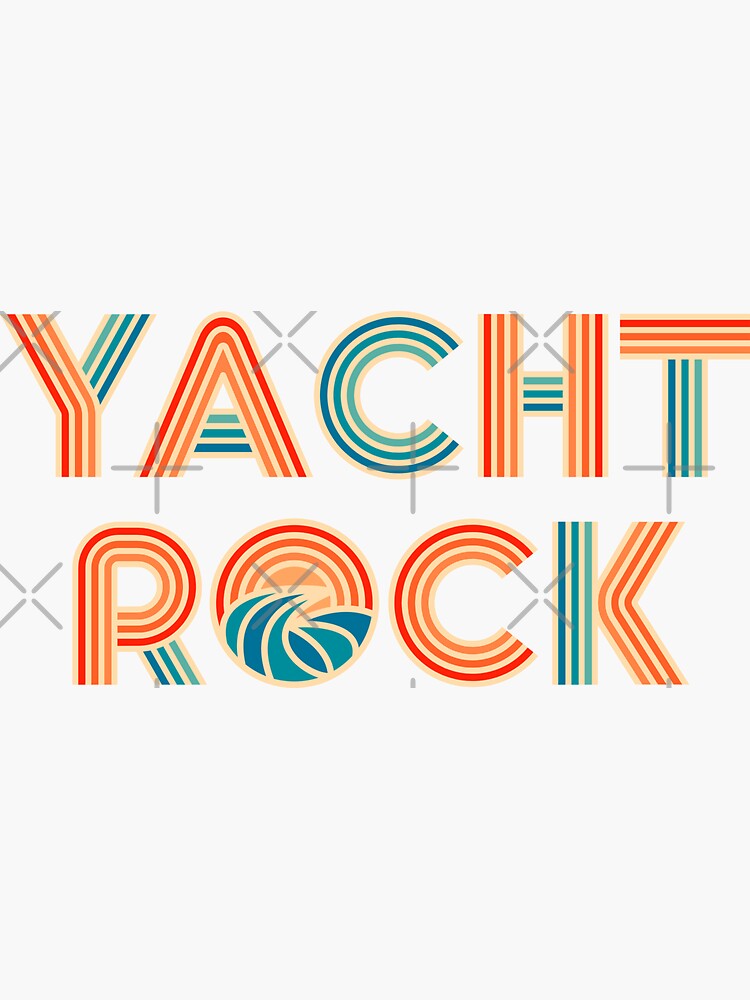 "Yacht Rock Logo" Sticker for Sale by CJdigitaldesign | Redbubble