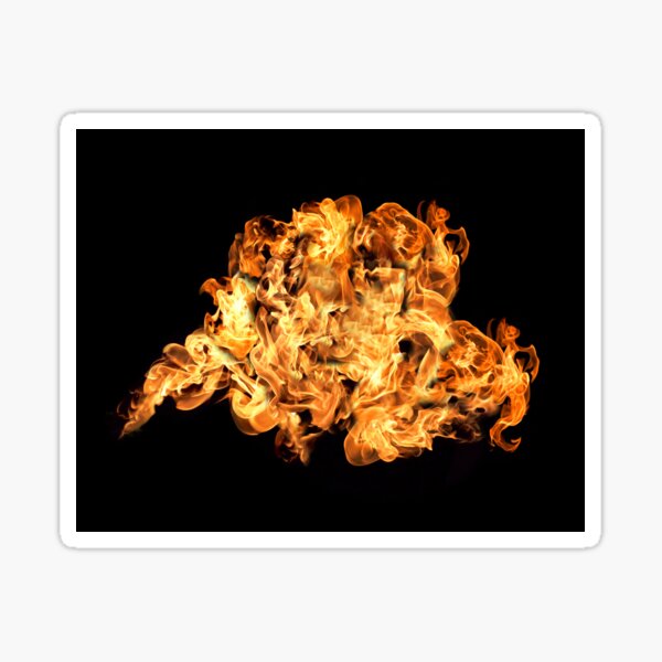 "Realistic flames explosion." Sticker for Sale by HakanKACAR2014 ...