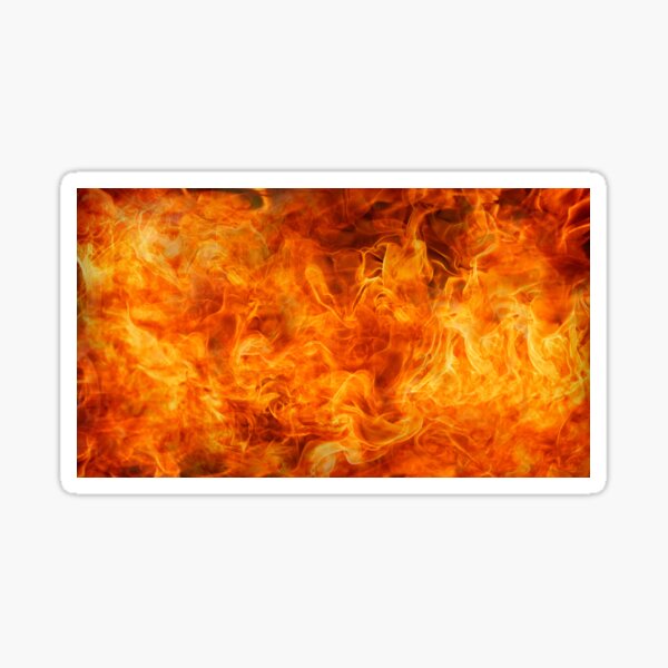 "Fire flames. Flaming effect with burning fire." Sticker for Sale by ...