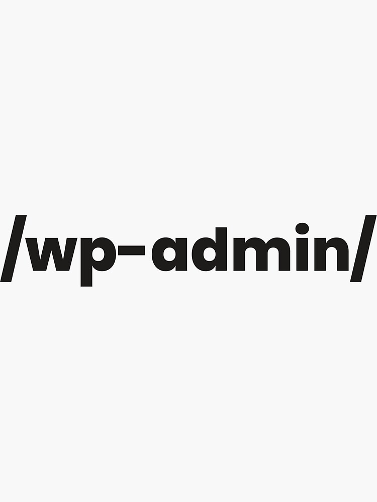 "WP Admin" Sticker for Sale by Sallory | Redbubble