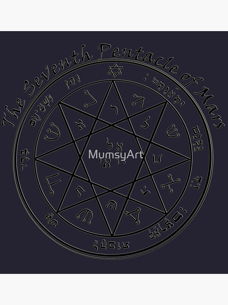 "The Seventh Pentacle of Mars - Solomon Seals" Poster for Sale by ...