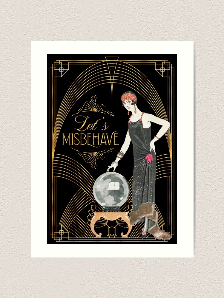 "Let's Misbehave Funny Bathroom Art Print Sign " Art Print for Sale by ...