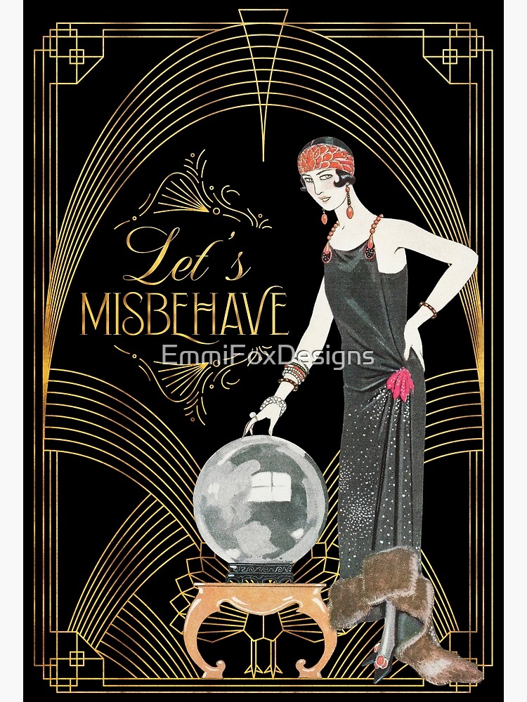 "Let's Misbehave Funny Bathroom Art Print Sign " Art Print for Sale by ...