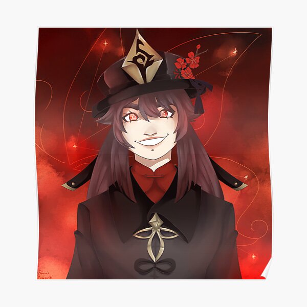 "Hu Tao Genshin Impact Portrait" Poster for Sale by PromisedMeadow ...