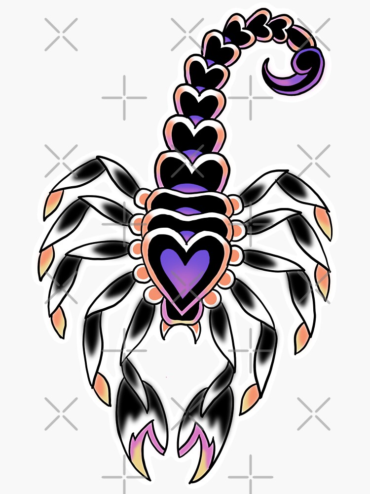 Traditional scorpion tattoo flash - Bronctattooaus.com