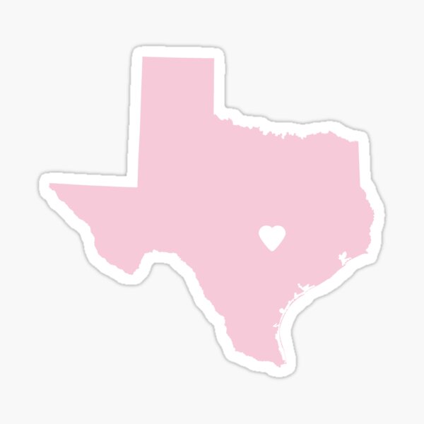 "Texas Love in Pink" Sticker for Sale by marenmisner | Redbubble