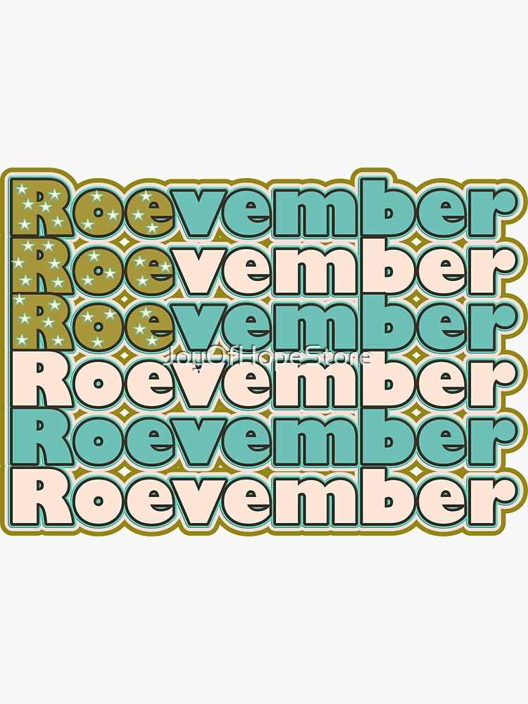 "Roevember vintage green and turquoise design" Sticker for Sale by ...