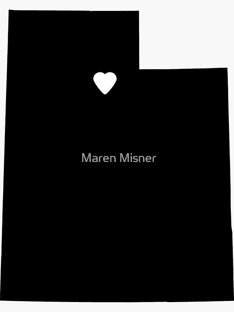 "Utah Love in Black" Sticker for Sale by marenmisner | Redbubble