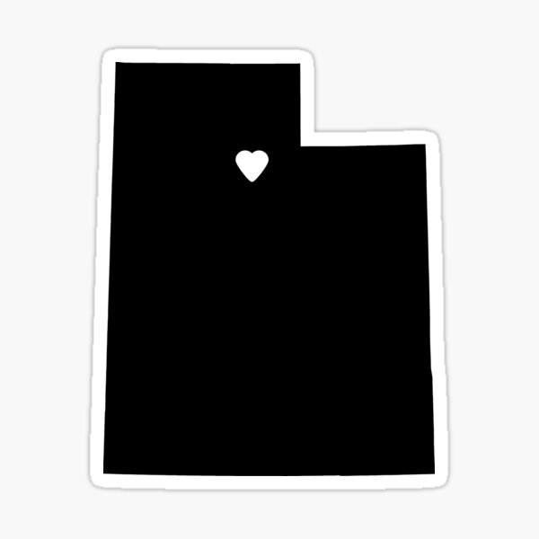 "Utah Love in Black" Sticker for Sale by marenmisner | Redbubble