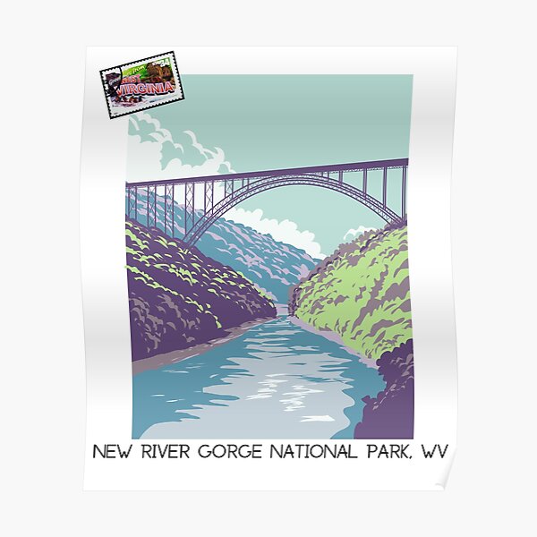 Póster «Parque Nacional New River Gorge, diseño del servicio de parques ...