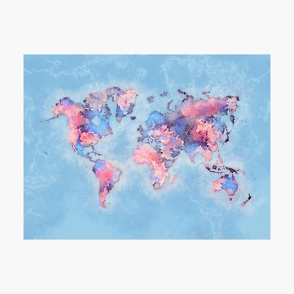 Lámina fotográfica «mapa del mundo 110 #worldmap #world #map» de JBJart ...
