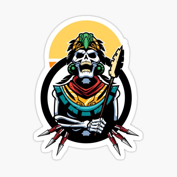 "inca skull warrior" Sticker for Sale by beeplan | Redbubble