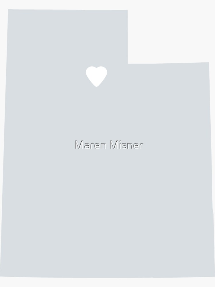"Utah Love in Gray" Sticker for Sale by marenmisner | Redbubble