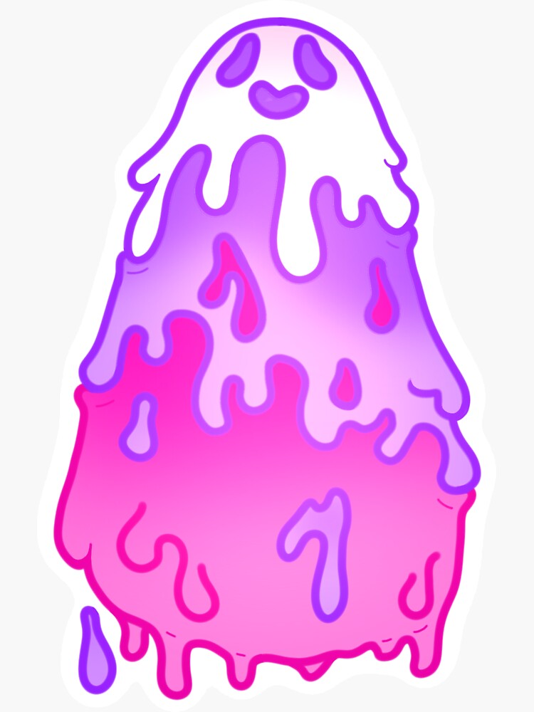 "Cotton Candy Corn Ghost - Cute Pastel Halloween" Sticker for Sale by ...