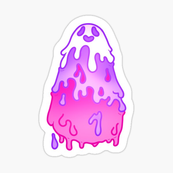 "Cotton Candy Corn Ghost - Cute Pastel Halloween" Sticker for Sale by ...